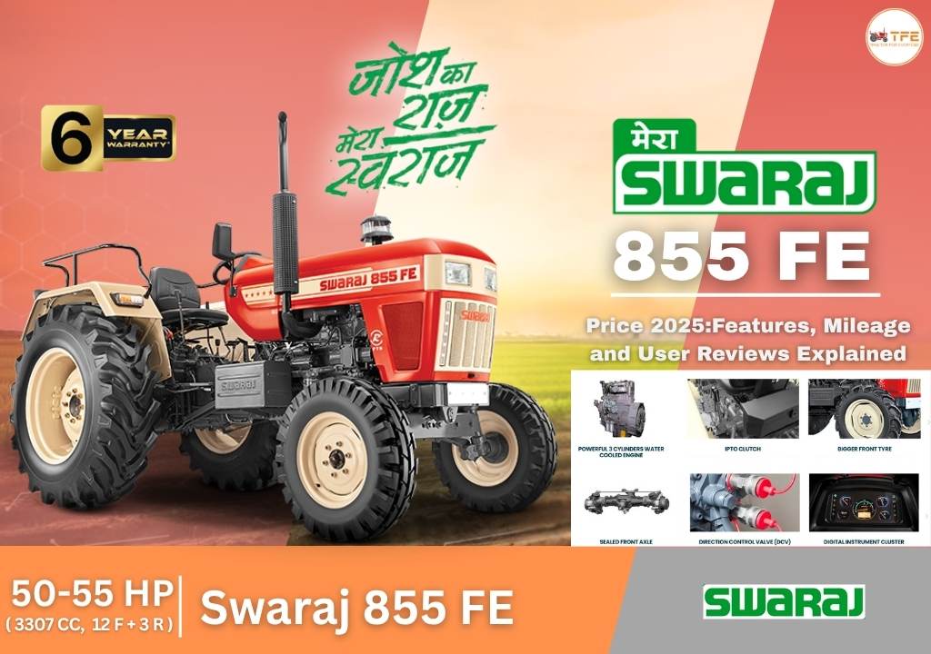 Swaraj 855 Tractor Price 2025: Full Features, Mileage and User Reviews ...